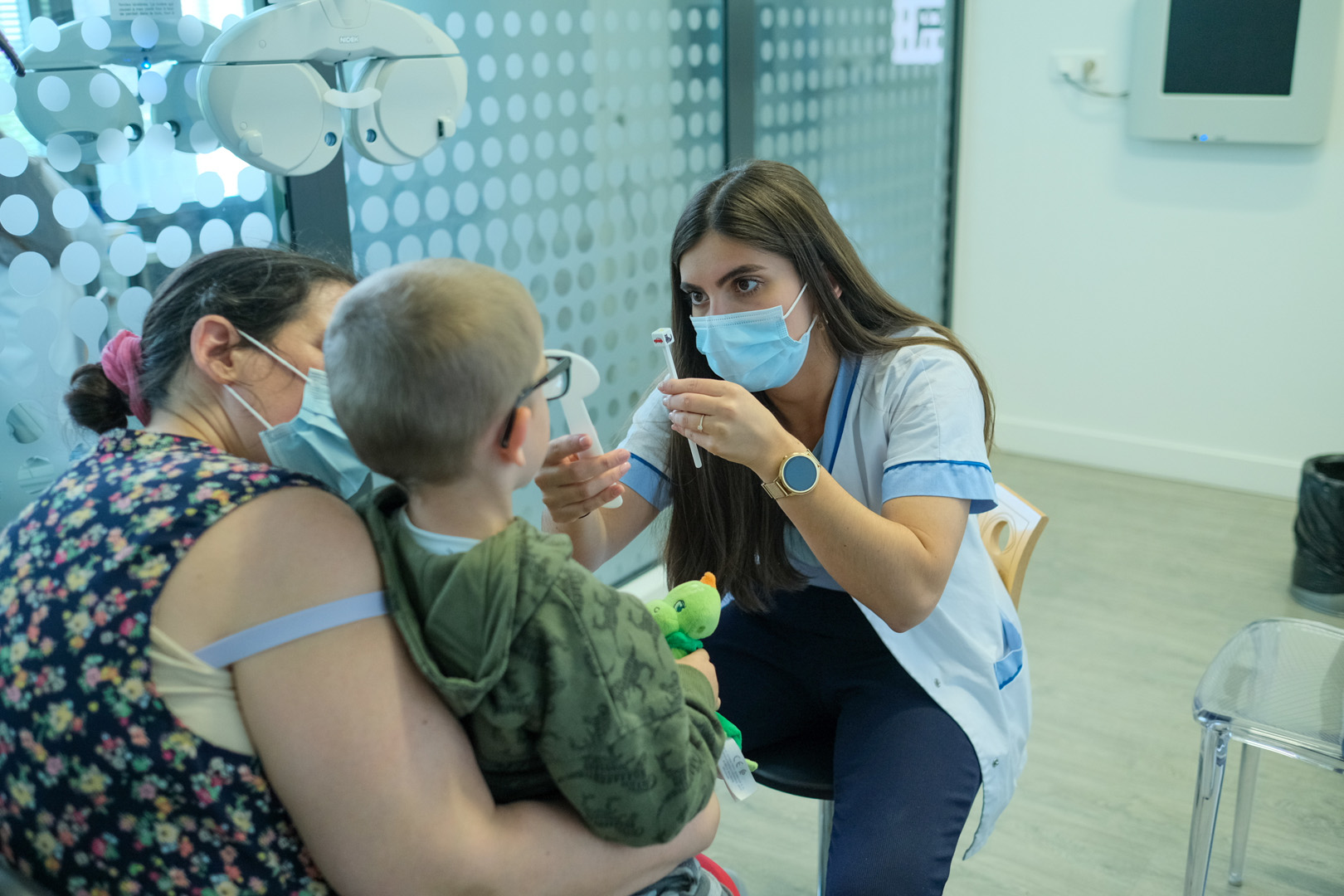 Offer eye care services to children with visual problems